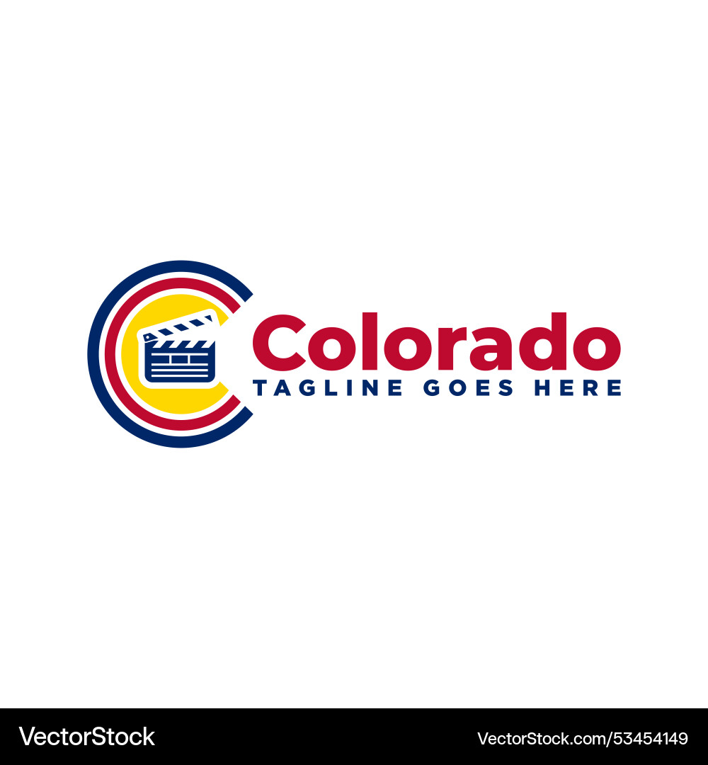 Colorado film school logo Royalty Free Vector Image