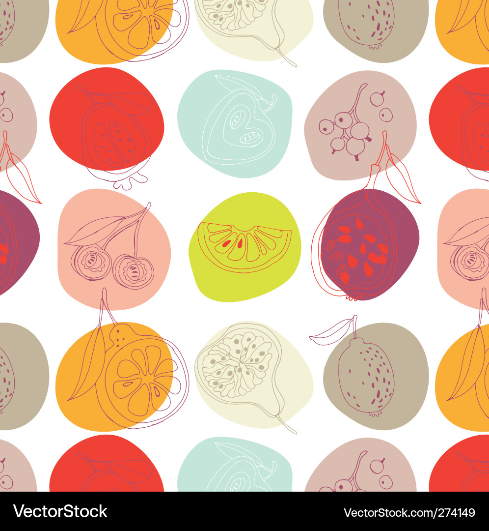 Colorful Fruit Pattern Royalty Free Vector Image