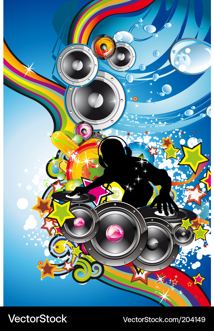 Discotheque colorful background Royalty Free Vector Image