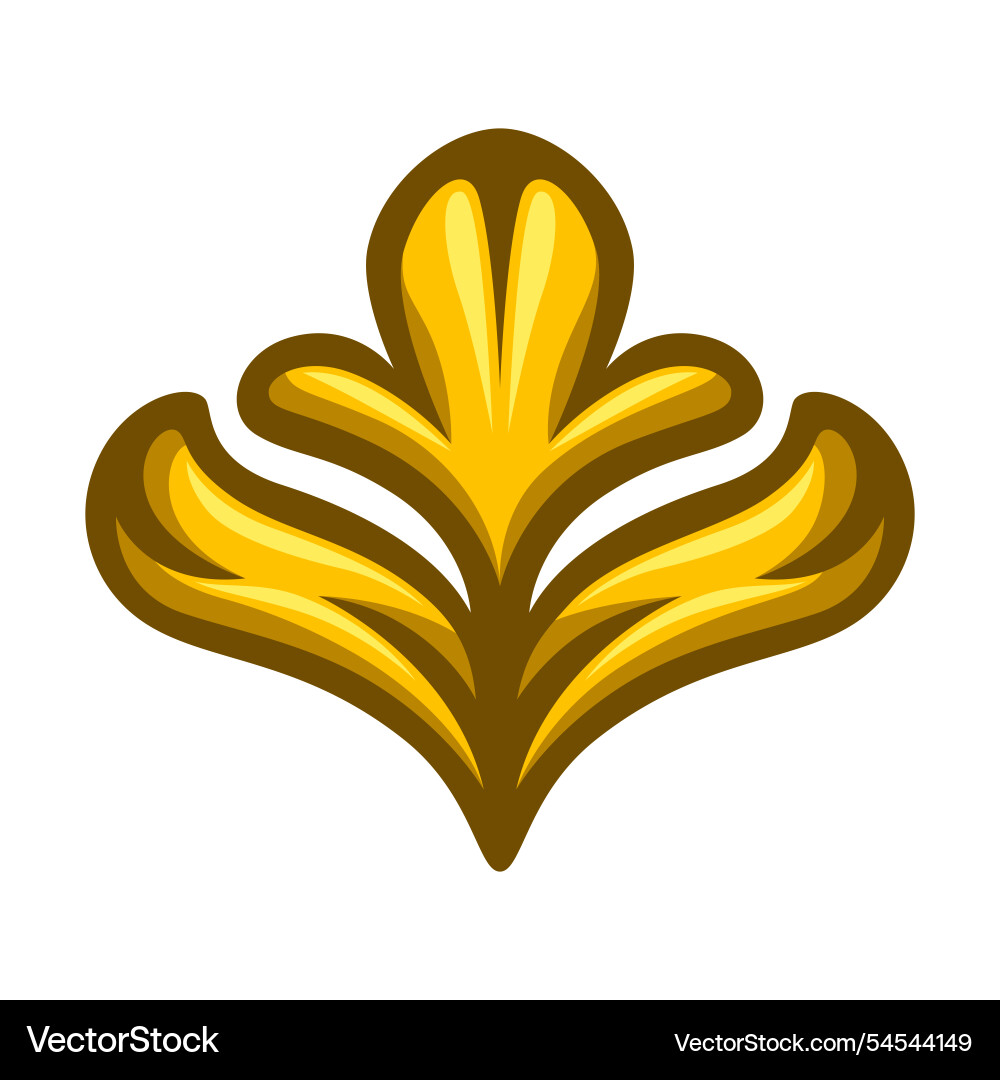 Floral element in baroque style decorative Vector Image
