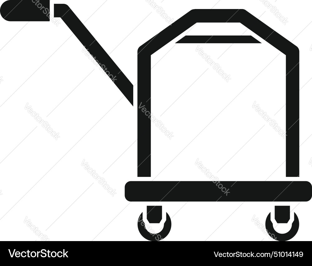 Handle luggage trolley icon simple design Vector Image