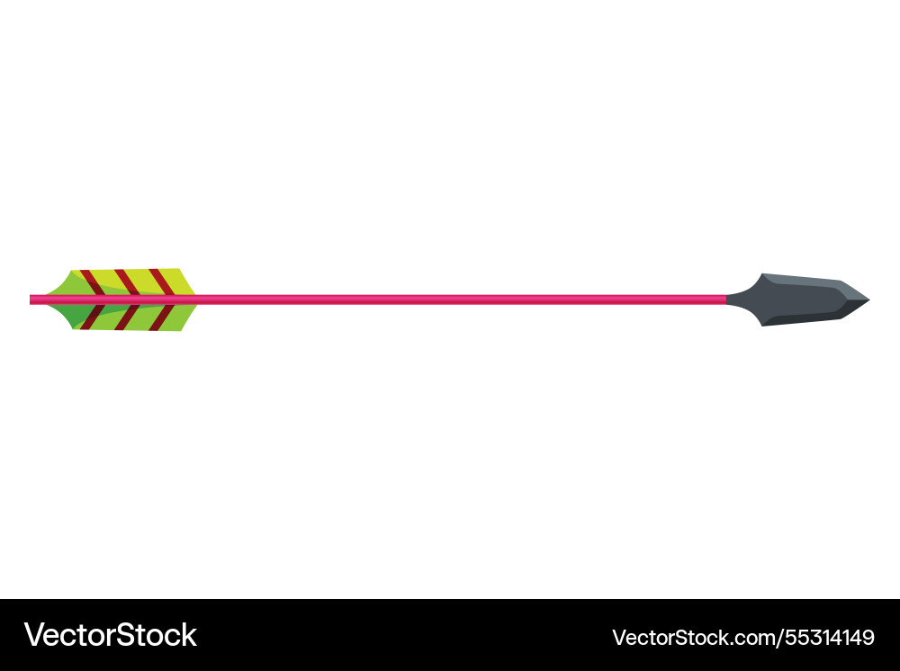 Medieval arrow fighting decorative cartoon arrows Vector Image