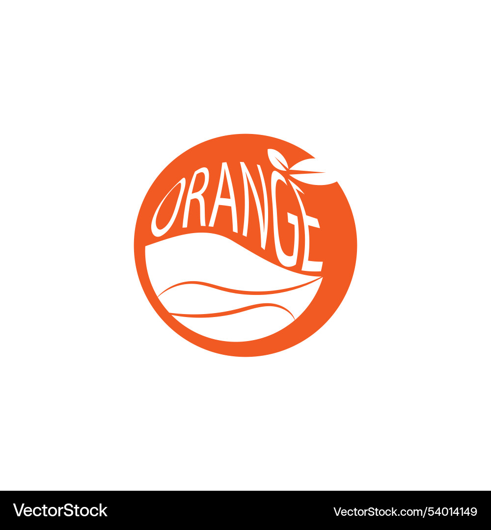 Orange fruit logo icon Royalty Free Vector Image