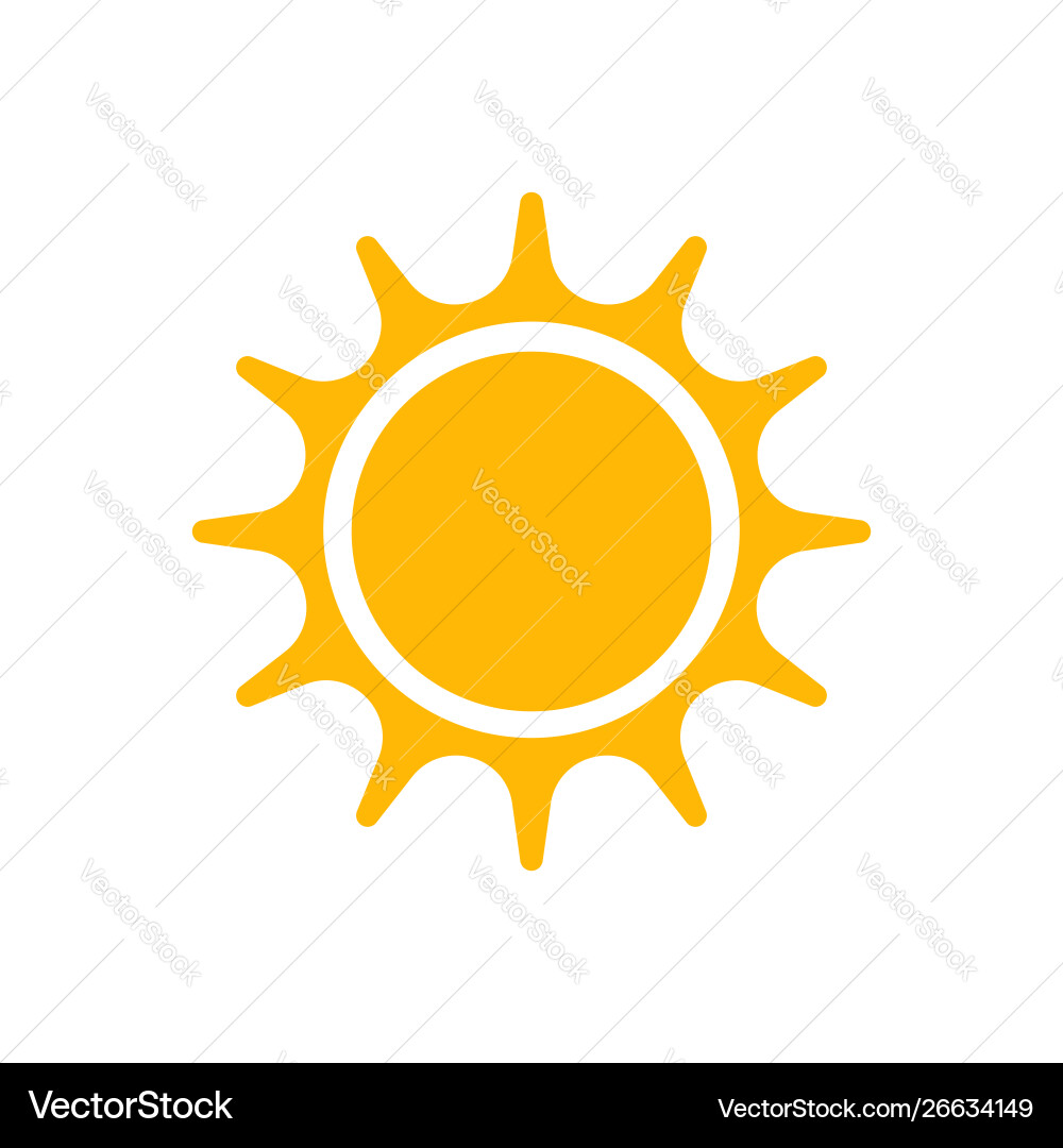 Sun yellow 2 Royalty Free Vector Image - VectorStock