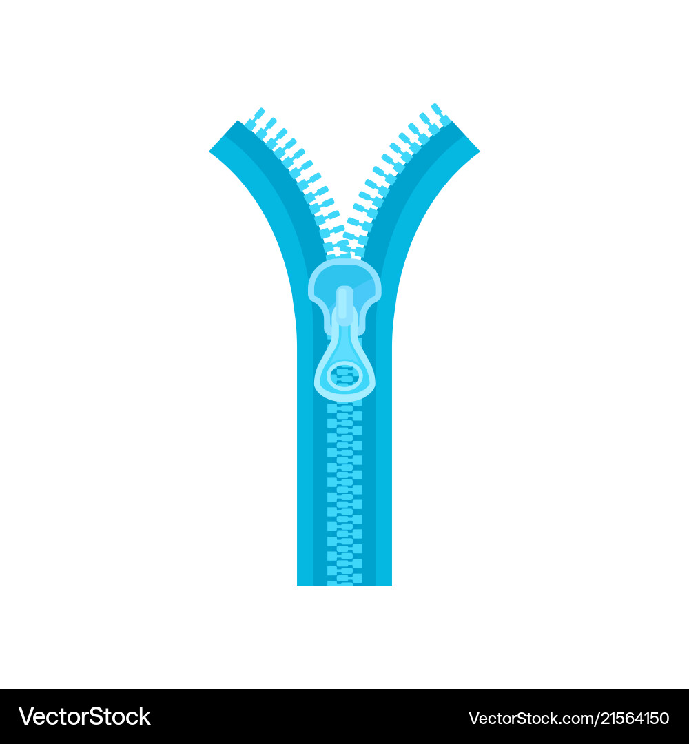 Blue Zipper - Fashion Icon Royalty Free Vector Image