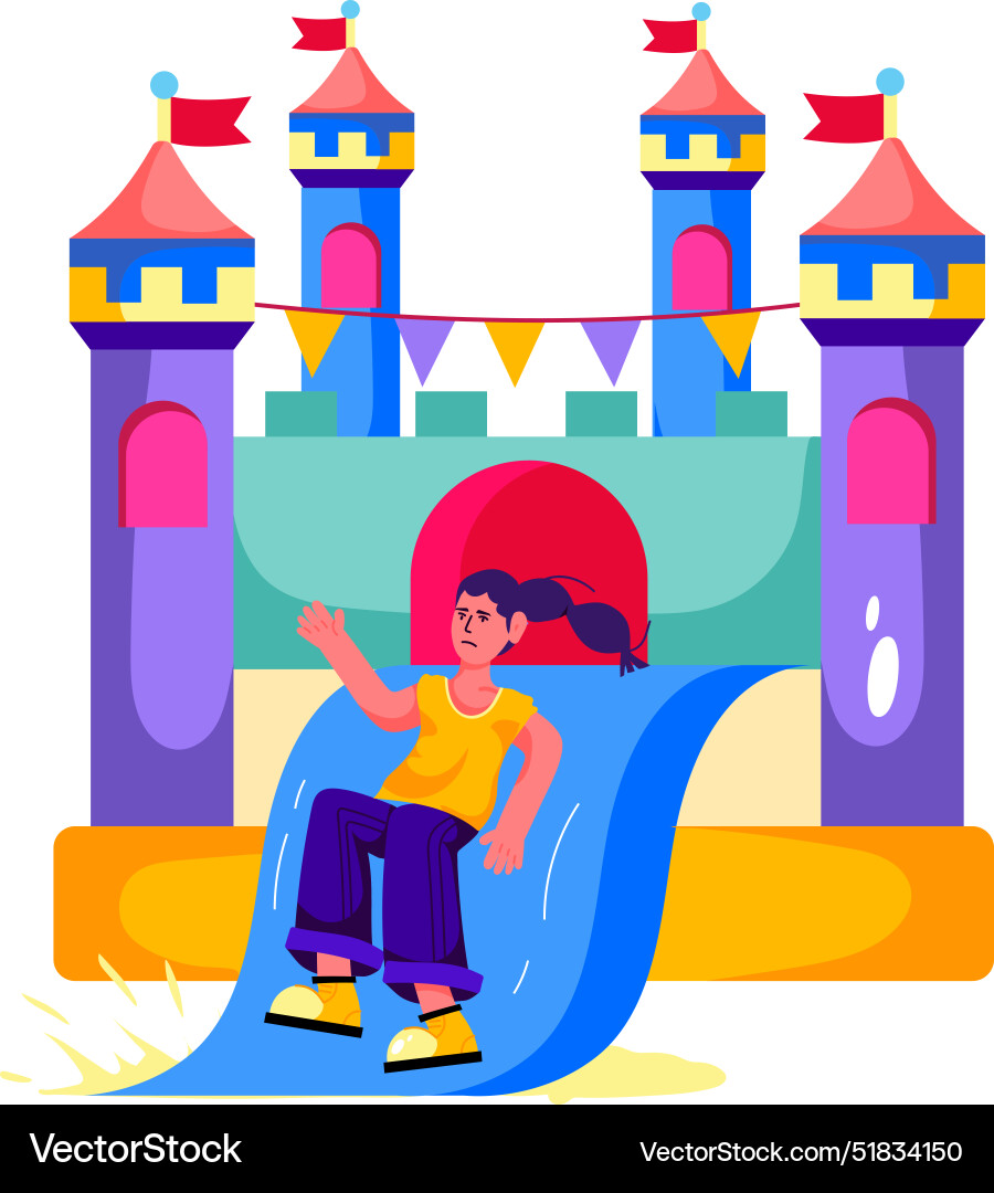 Bouncing castle Royalty Free Vector Image - VectorStock