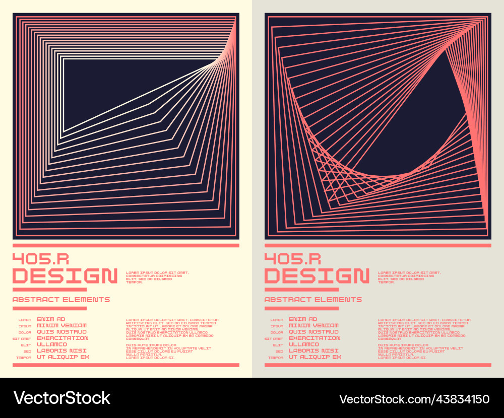 Composition with dynamic and geometric shapes Vector Image