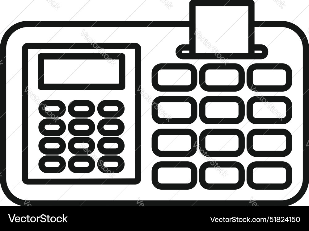 Electronic cash register printing a receipt icon Vector Image