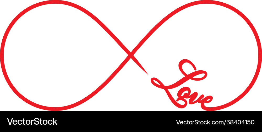 Infinity love symbol Royalty Free Vector Image