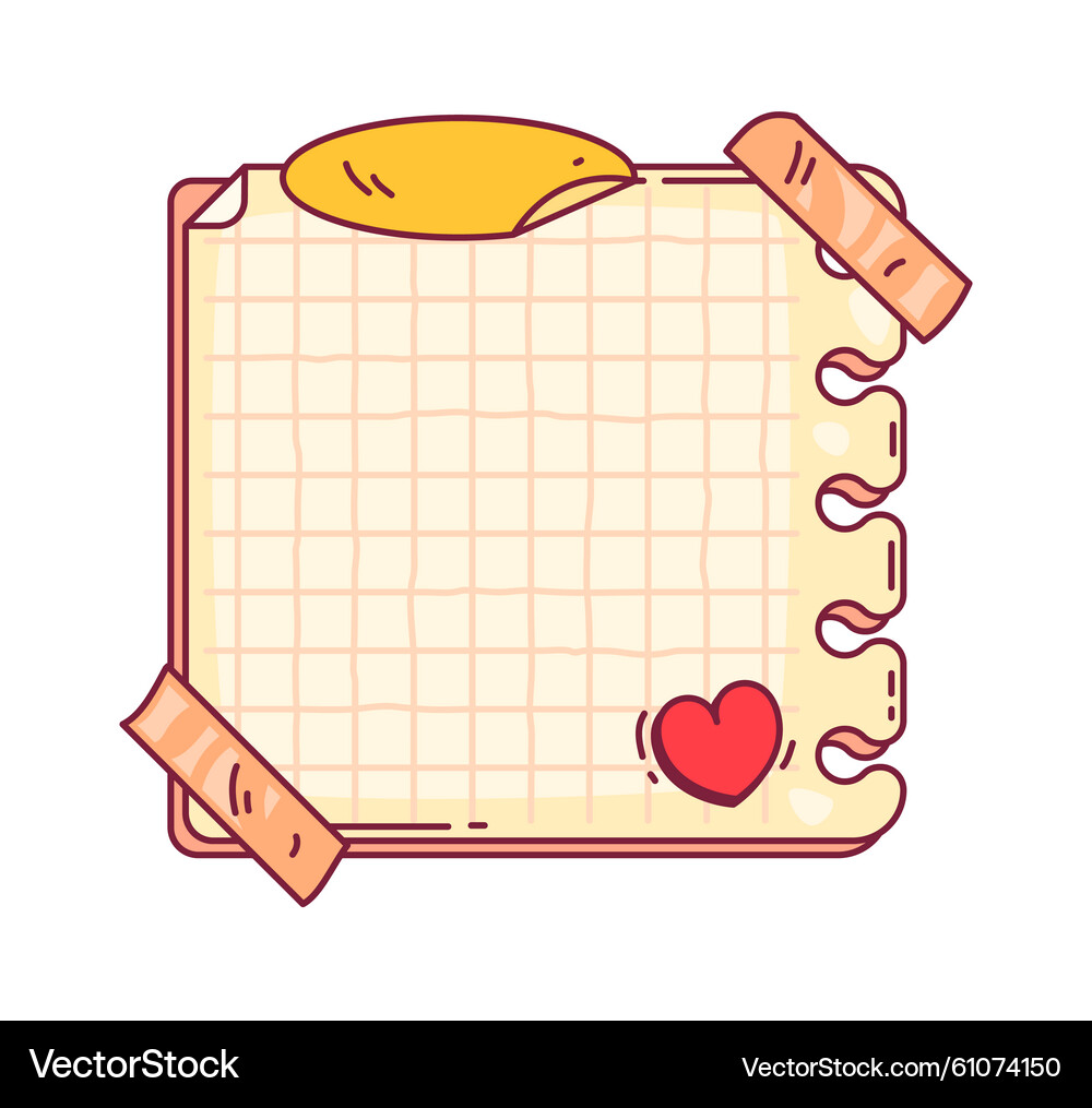 Kids School Sticky Note Memo Pad – Royalty-Free Vector | VectorStock