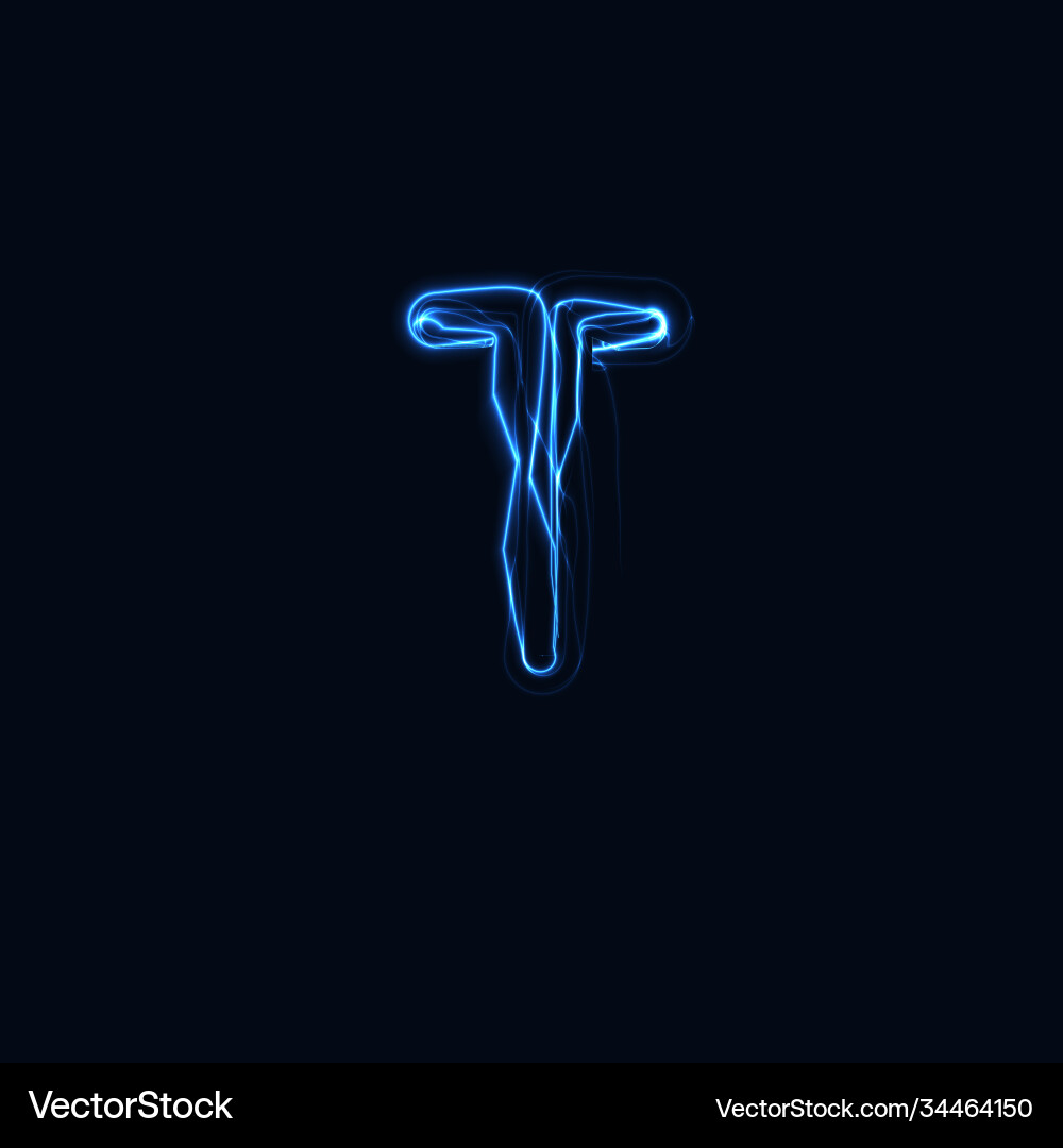 Blue Glowing Letter T Vector Images (over 120)