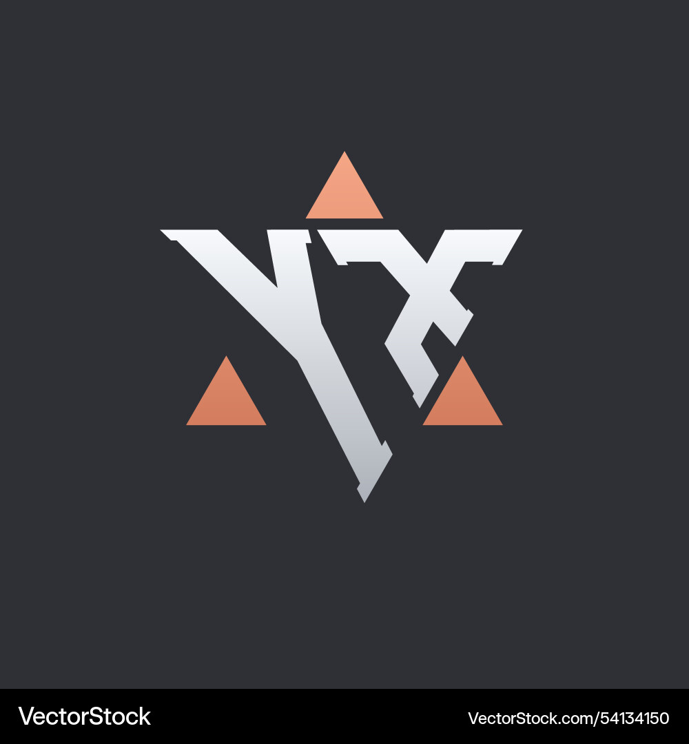 Modern yx letter logo design with geometric Vector Image