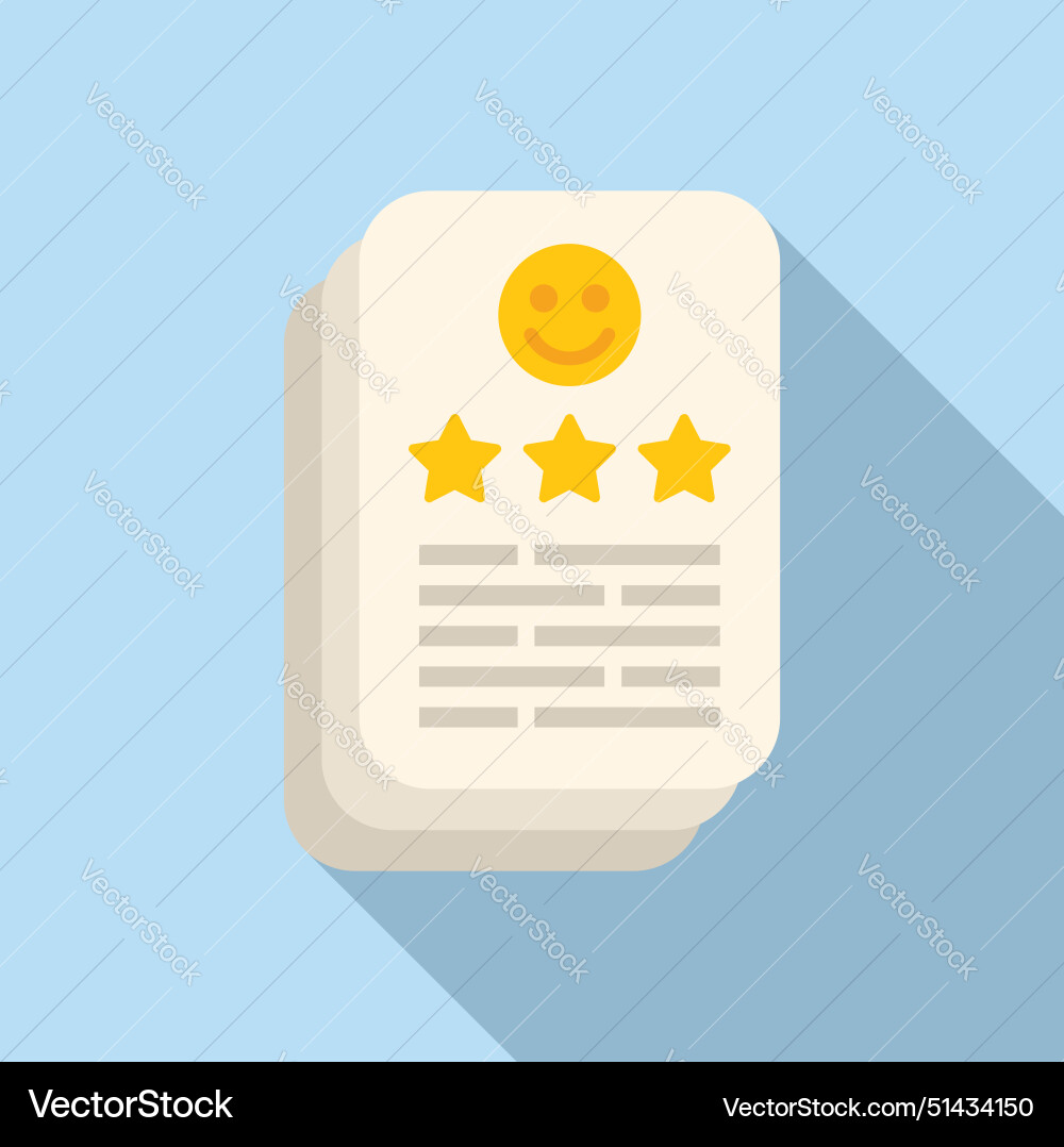 Positive feedback form with stars and smiley Vector Image