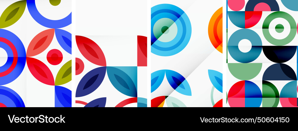 Round geometric elements and circles in background