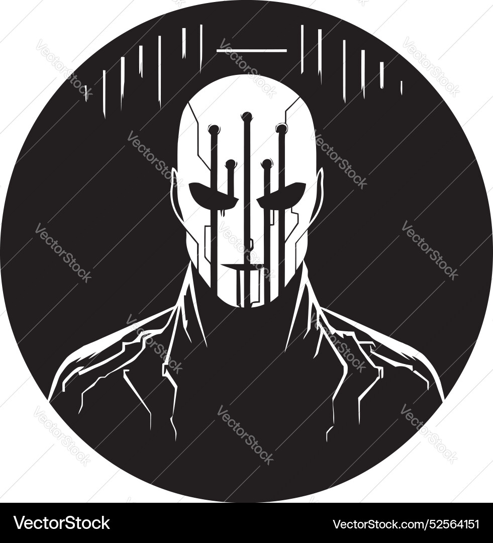 Binary bandit sinister thief graphic data deviant Vector Image