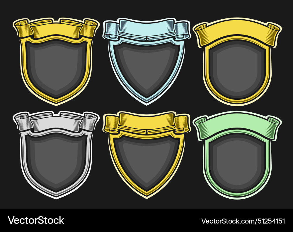 Crests set Royalty Free Vector Image - VectorStock