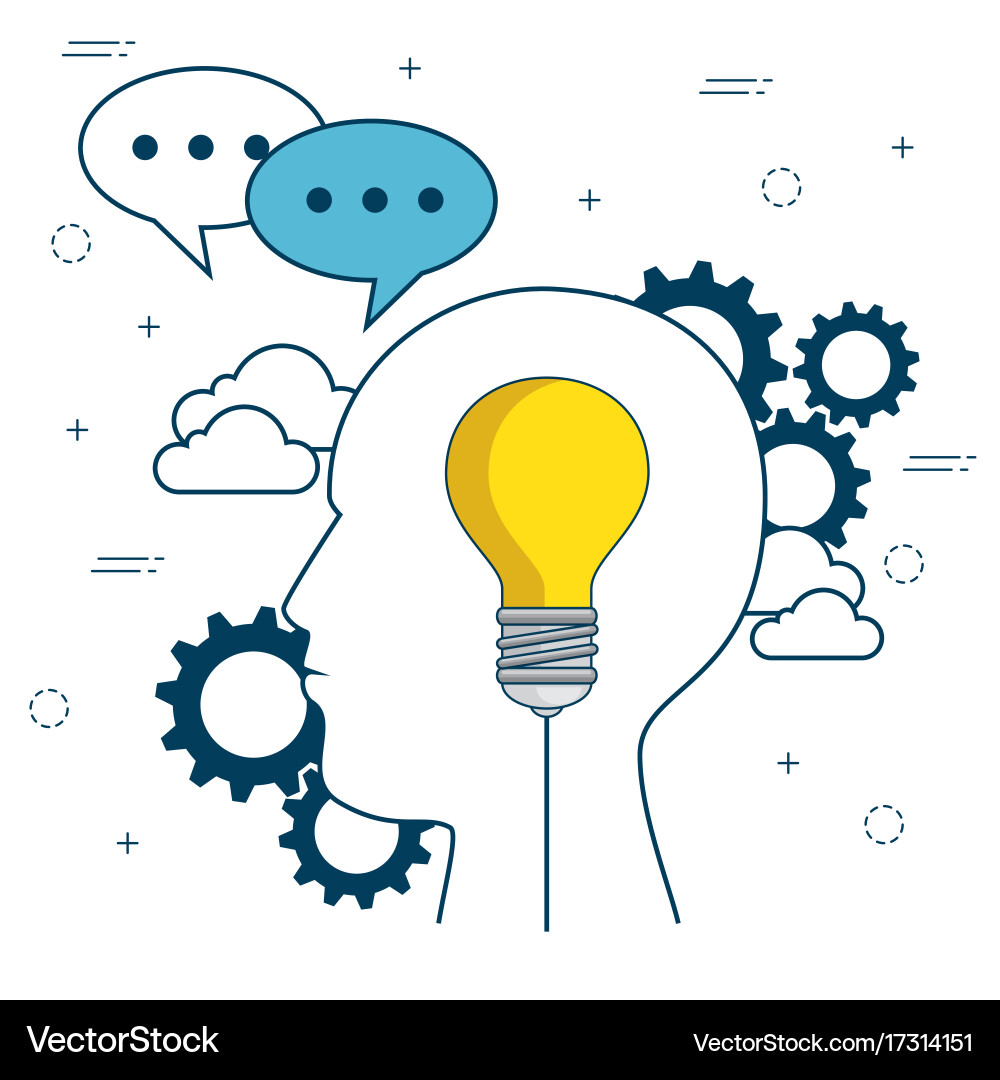 Design thinking creative ideas concept Royalty Free Vector