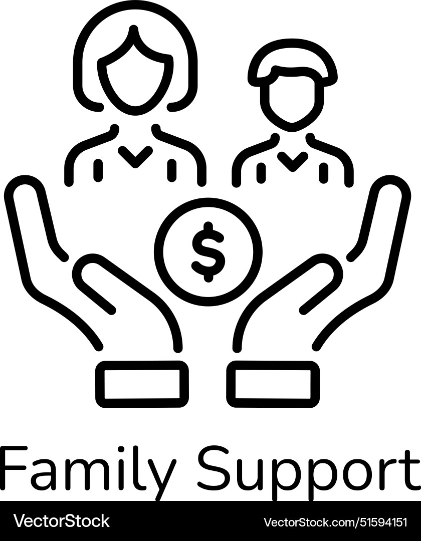 Family support Royalty Free Vector Image - VectorStock