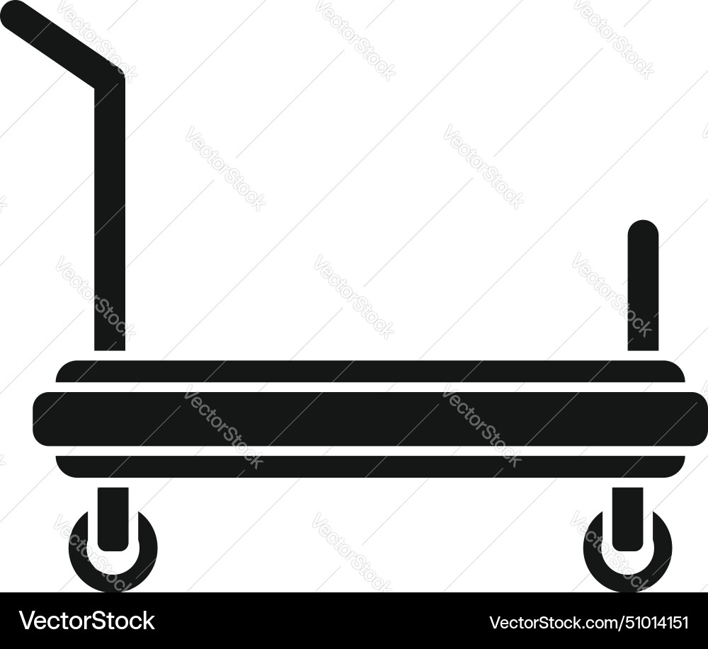 Long luggage trolley icon simple support Vector Image