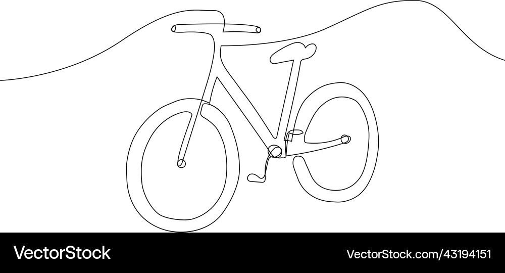 Mountain Bike Line Art Royalty Free Vector Image