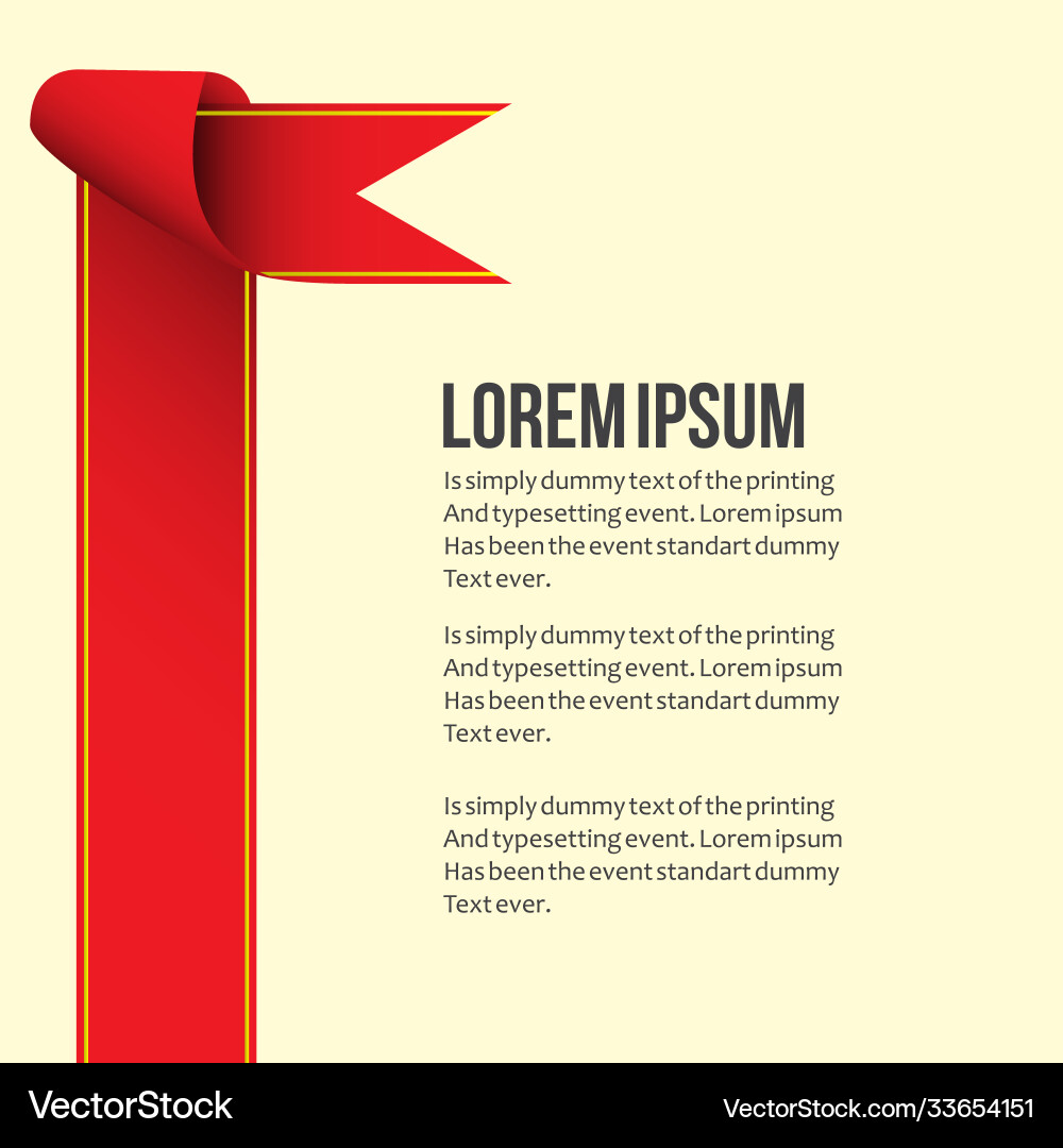 Ribbon frame template design Royalty Free Vector Image