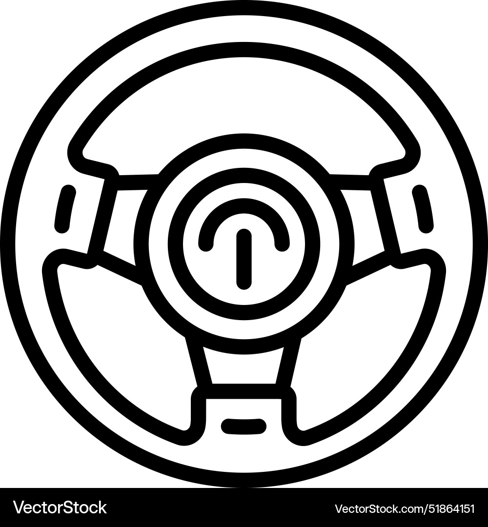 Steering wheel Royalty Free Vector Image - VectorStock