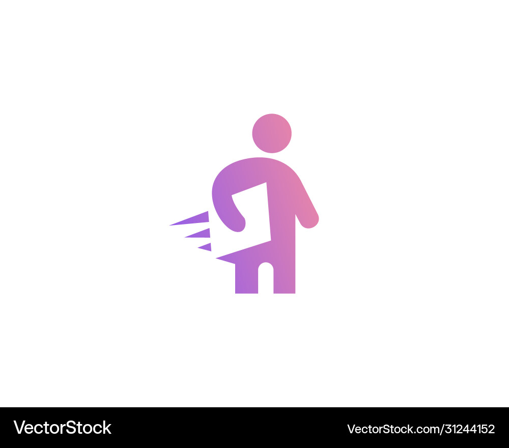 Delivery Man Logo - Shipping Icon Royalty Free Vector Image