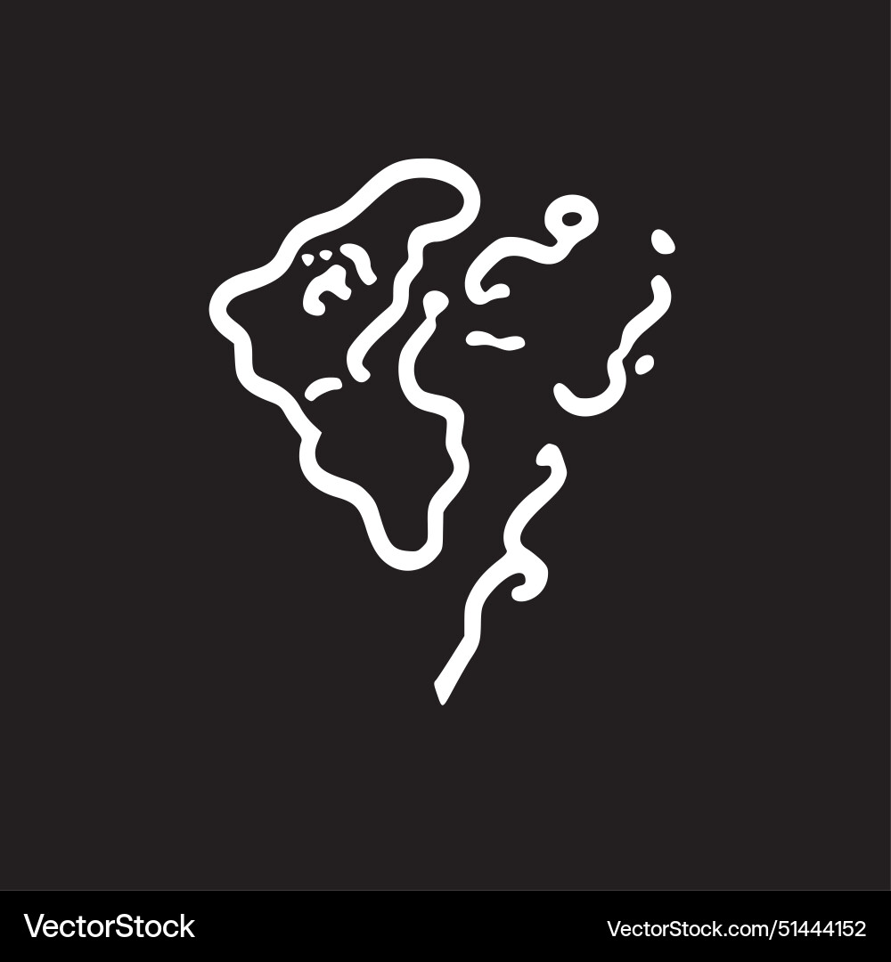 Map - minimalist and simple silhouette Royalty Free Vector