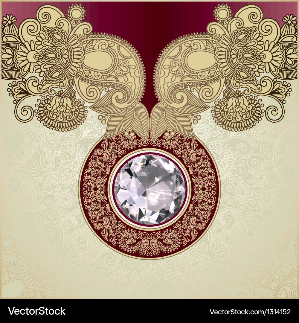 Ornate diamond luxury background Royalty Free Vector Image