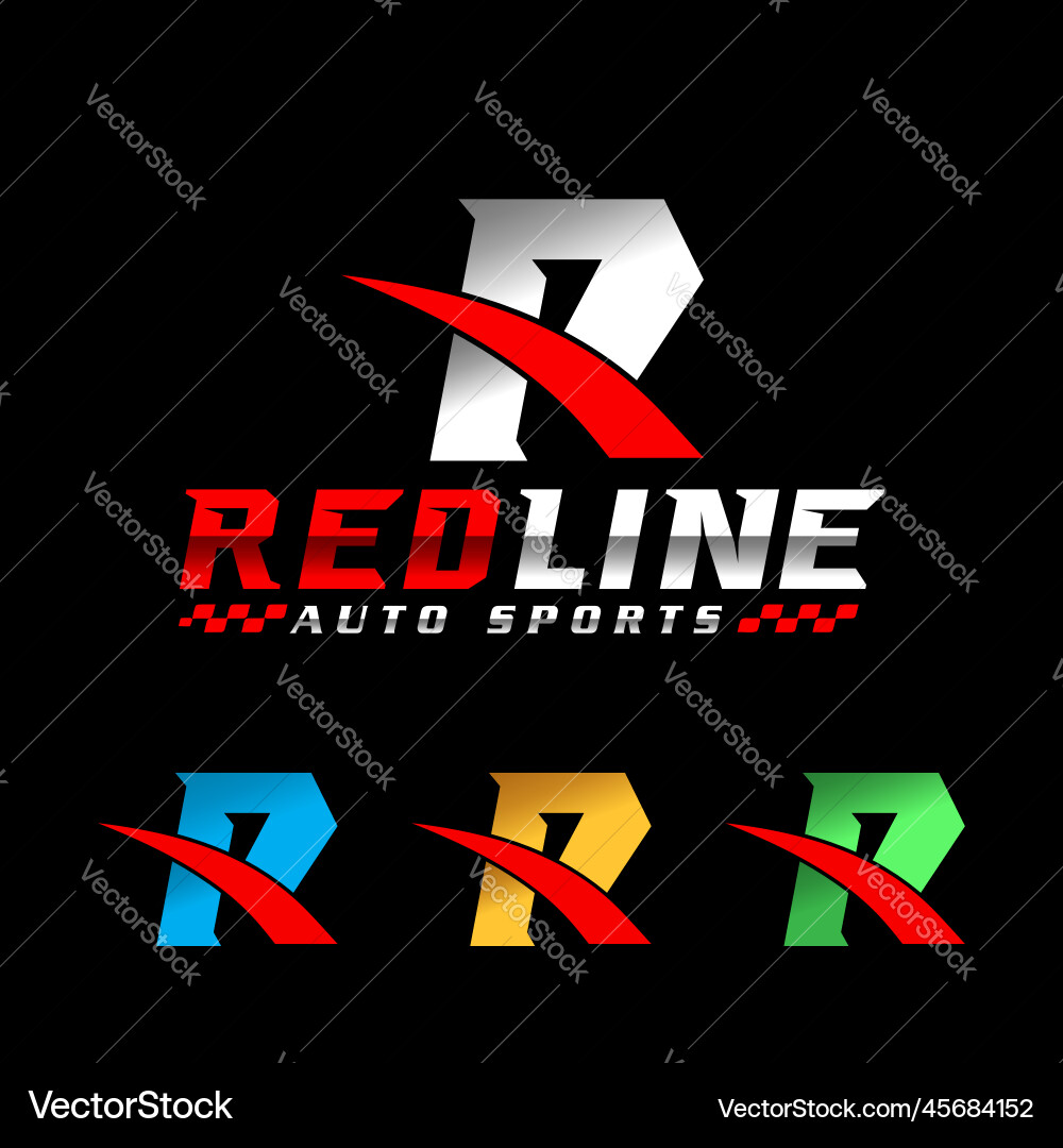 Redline Car Logo Symbol Royalty Free Vector Image