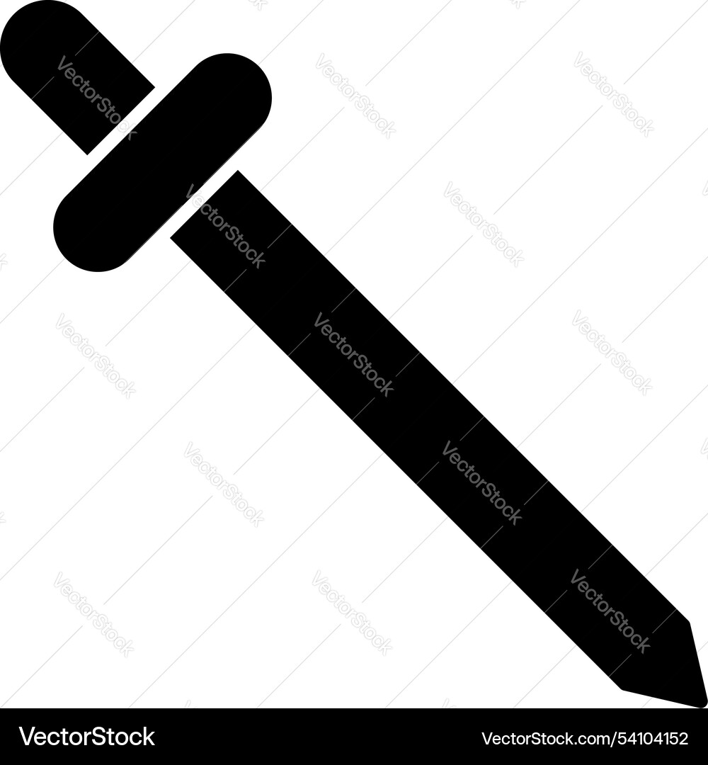 Saber glyph icon design Royalty Free Vector Image