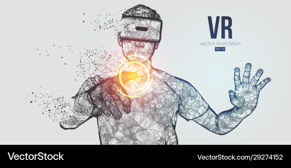 Vr headset virtual reality glasses Royalty Free Vector Image