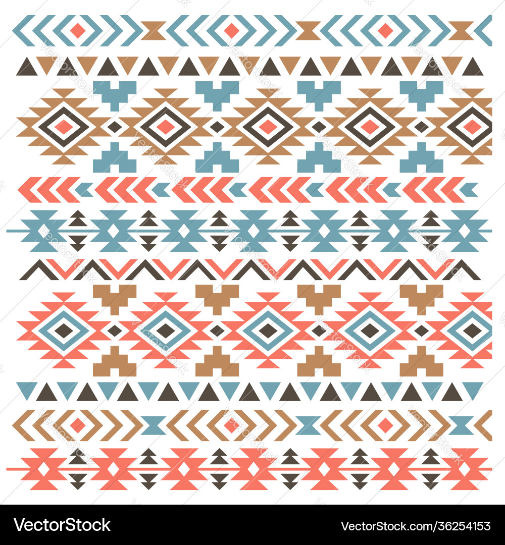 Aztec boho pattern vintage Royalty Free Vector Image