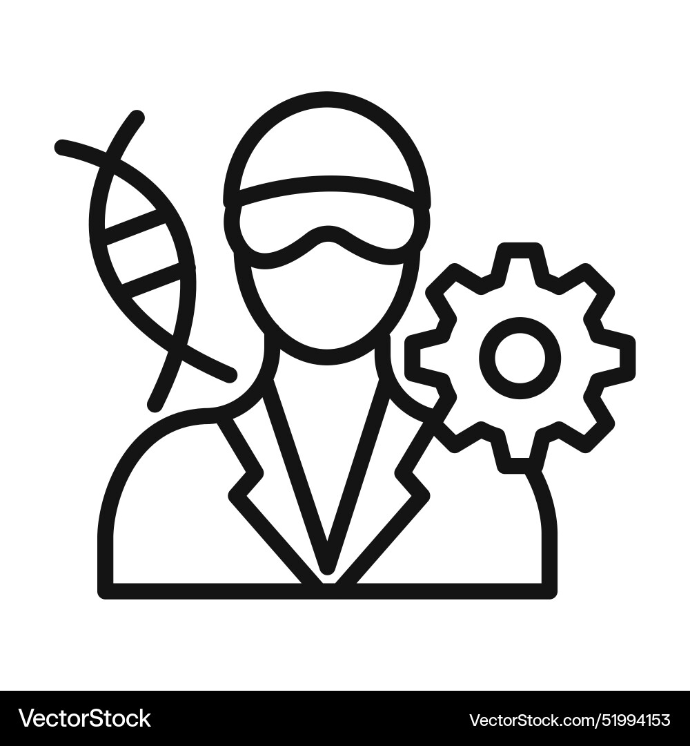 Biomedical engineer symbol mark in filled style Vector Image