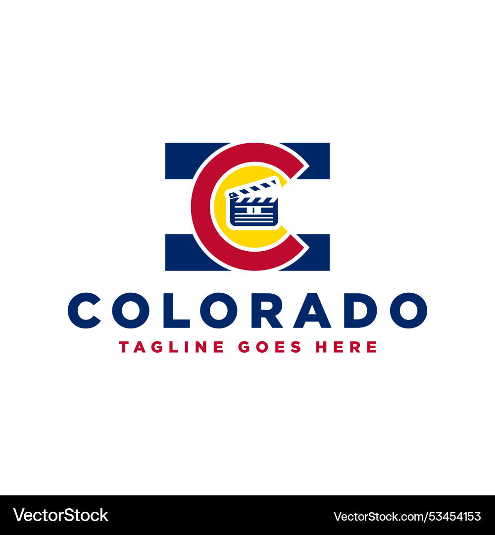 Colorado film school logo Royalty Free Vector Image