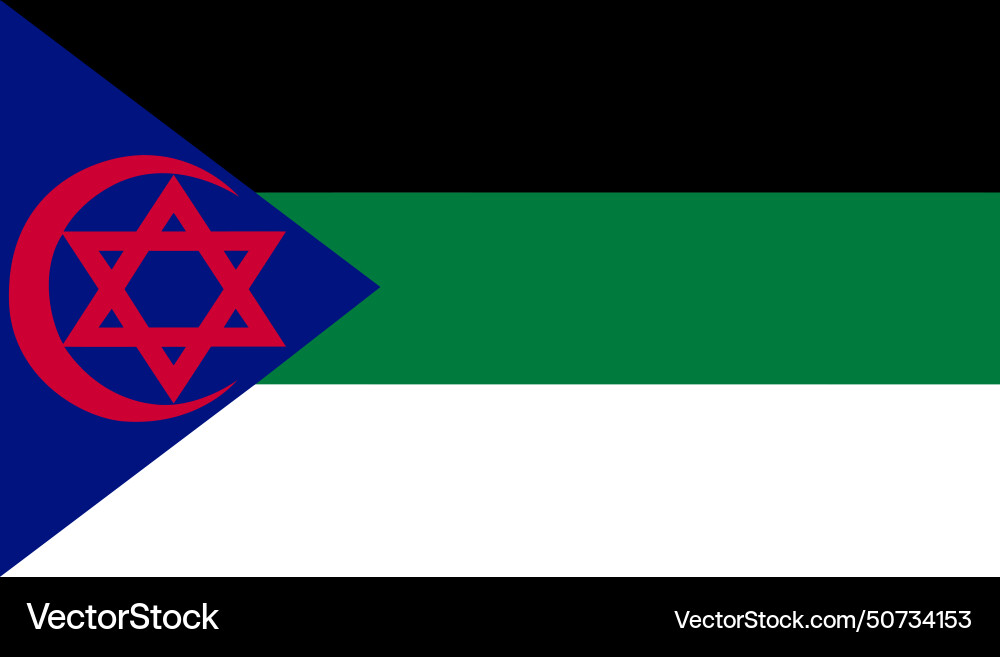 Flag of arabic-hebrew people Royalty Free Vector Image