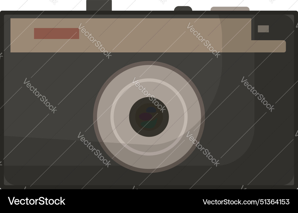 Flat design of a classic film camera Royalty Free Vector