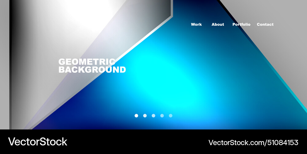 Geometric background featuring blue and silver Vector Image