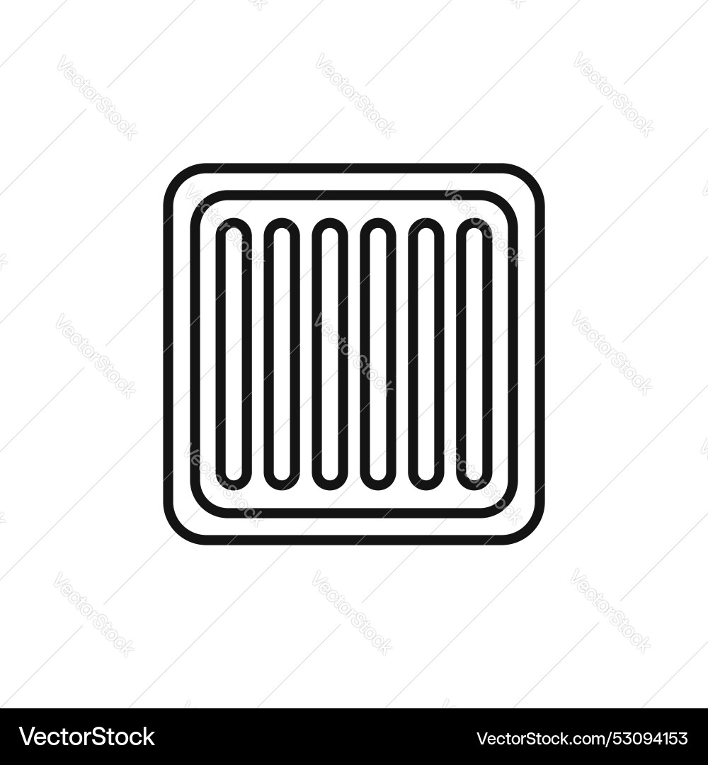 Manhole icon isolated on white background Vector Image