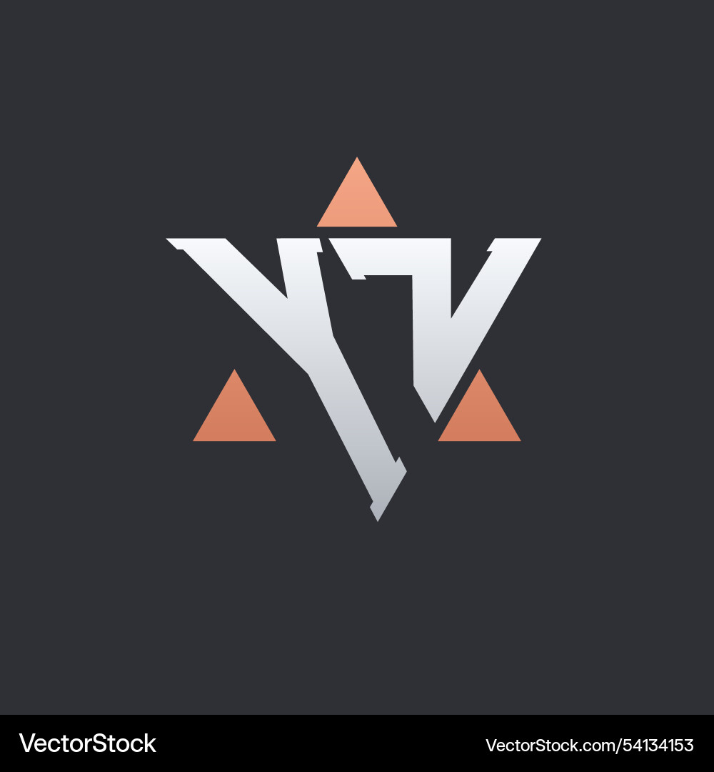 Modern yz letter logo design with geometric Vector Image