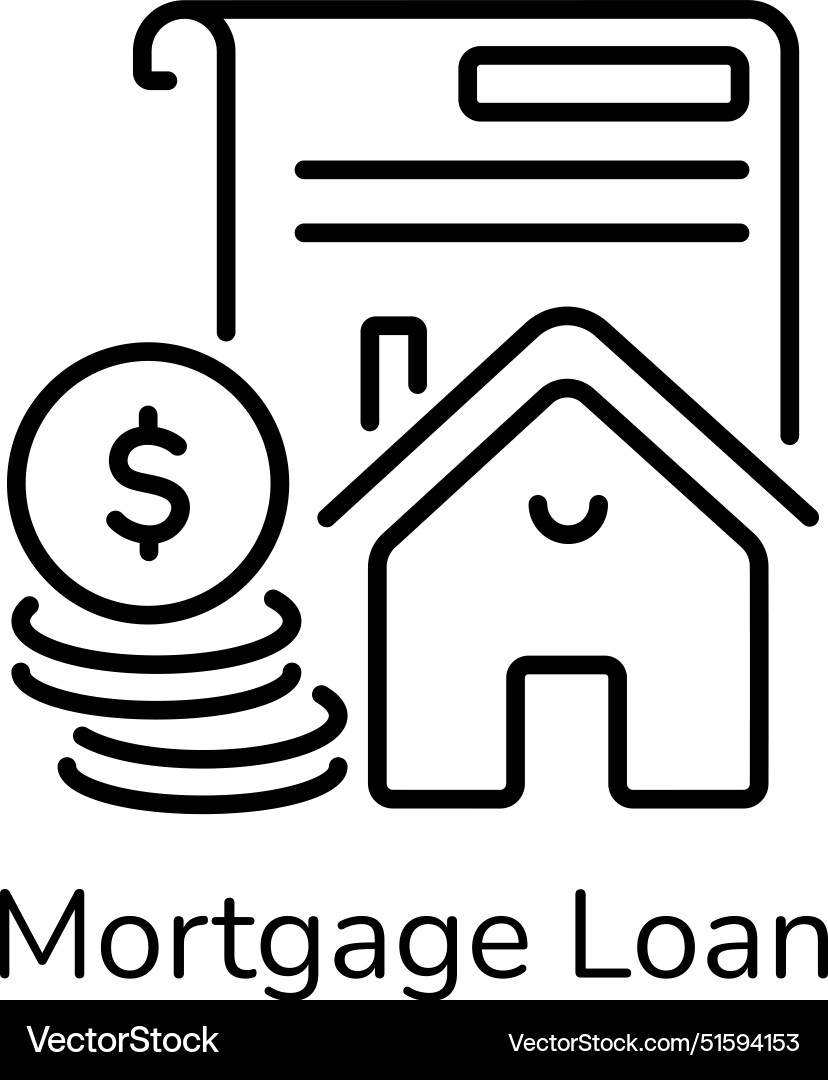 Mortgage loan Royalty Free Vector Image - VectorStock