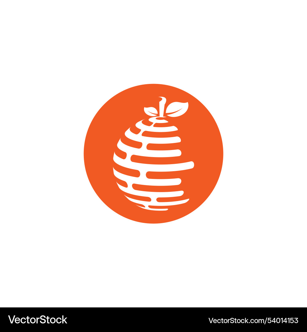 Orange fruit logo icon Royalty Free Vector Image