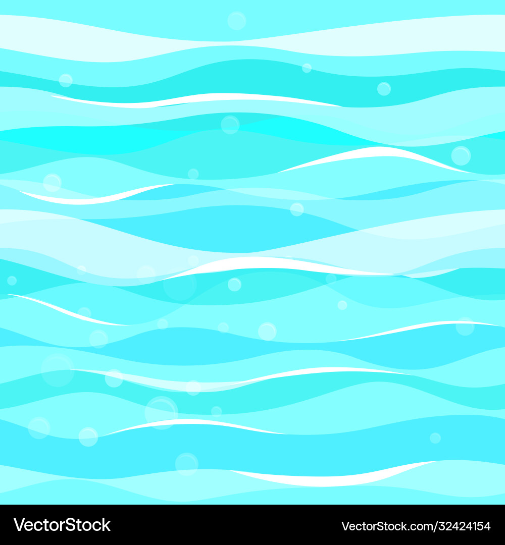 Abstract blue waves pattern seamless Royalty Free Vector