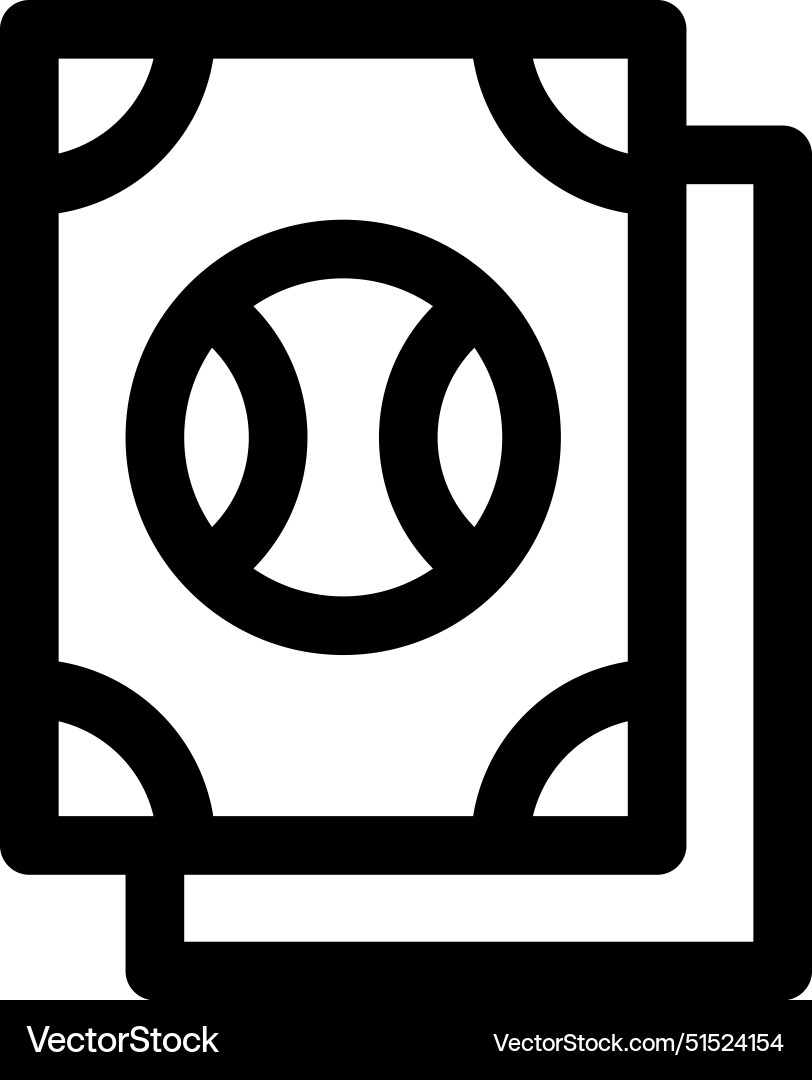 Baseball card icon thin linear style design Vector Image