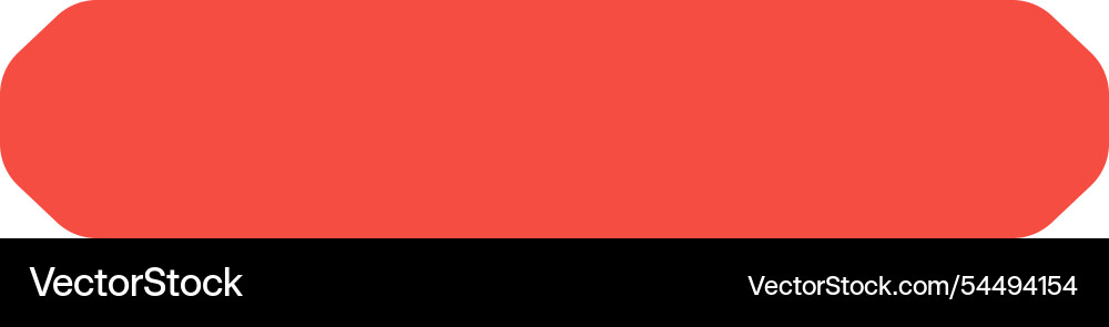 Elongated geometric shape red frame Royalty Free Vector