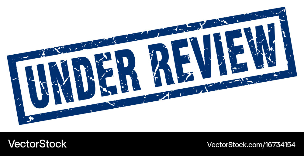 Grunge Blue Review Stamp Royalty Free Vector Image