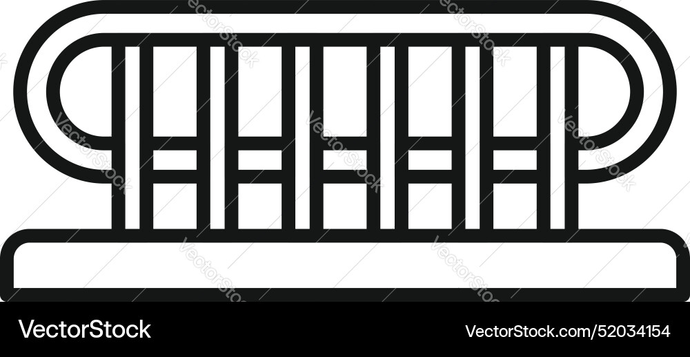 Metal handrail protecting from falling down stairs