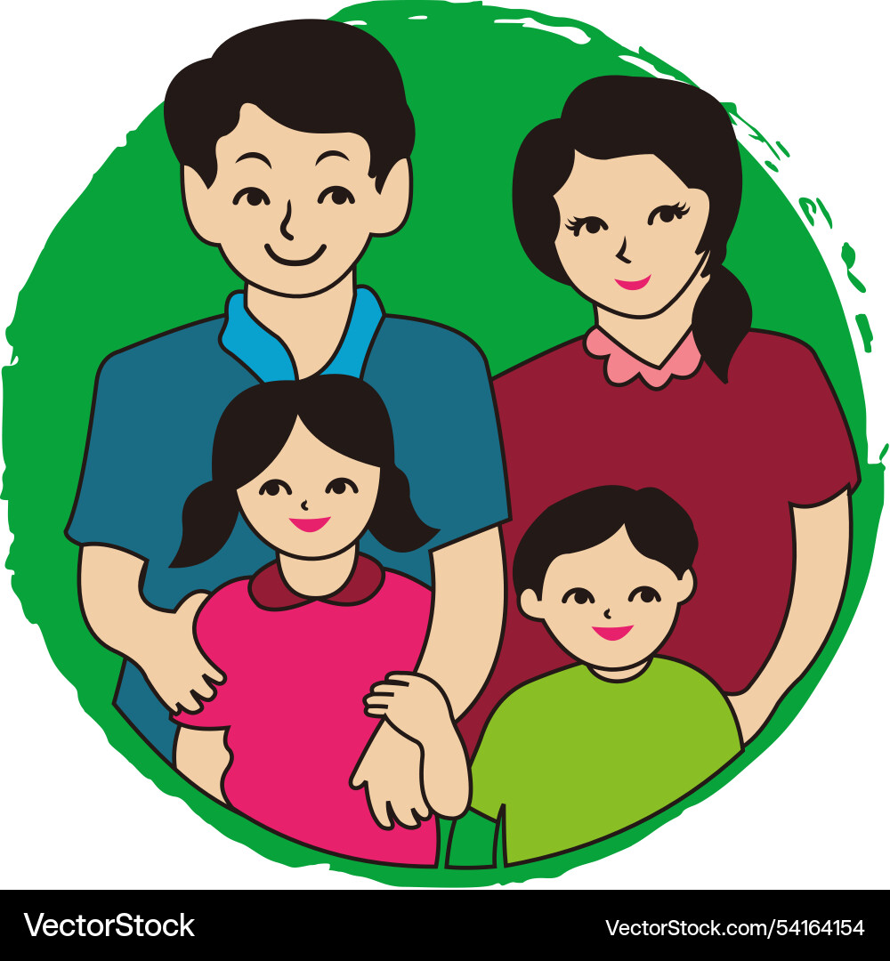 My happy family Royalty Free Vector Image - VectorStock