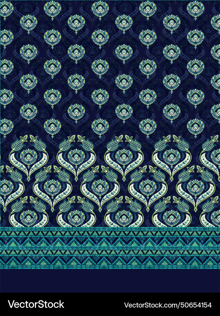 Textile digital design fabric print wallpaper Vector Image