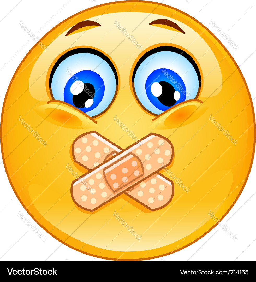 Adhesive bandage emoticon Royalty Free Vector Image